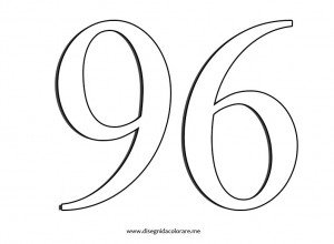 Numero 96 - Disegni da colorare