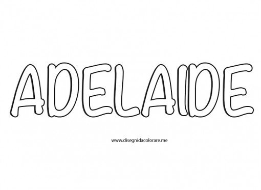 Nome Adelaide - Disegni da colorare