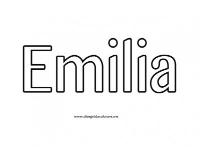 Nome Emilia - Disegni da colorare