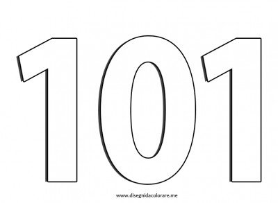 Numero 101 - Disegni da colorare