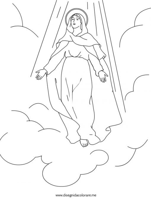 Disegno Assunzione di Maria in Cielo - Disegni da colorare