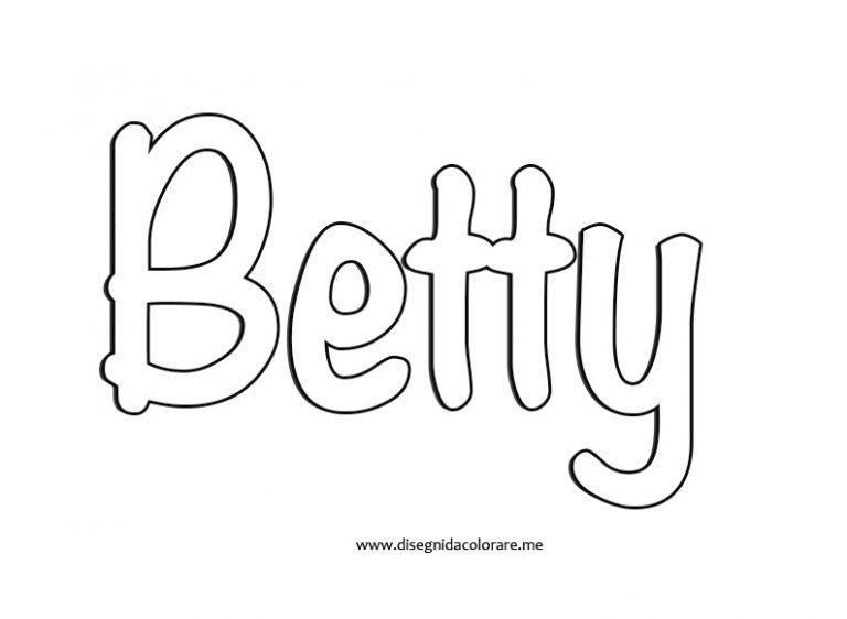 Nome Betty da colorare - Disegni da colorare