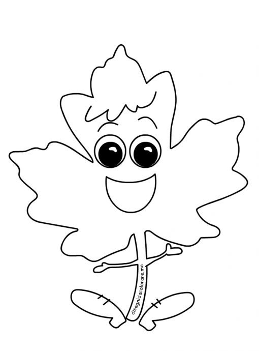 Foglia autunnale da colorare - Disegni da colorare