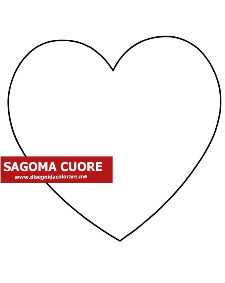 Sagoma cuore da stampare - Disegni da colorare