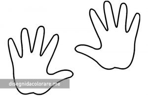 Mani da colorare per bambini - Disegni da colorare