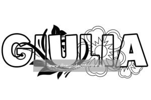 Nome Giulia scritta - Disegni da colorare