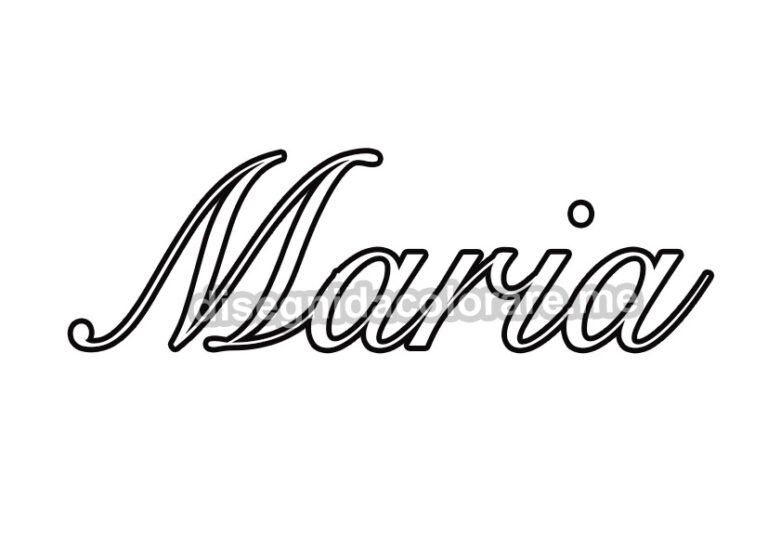 Nome Maria da colorare - Disegni da colorare
