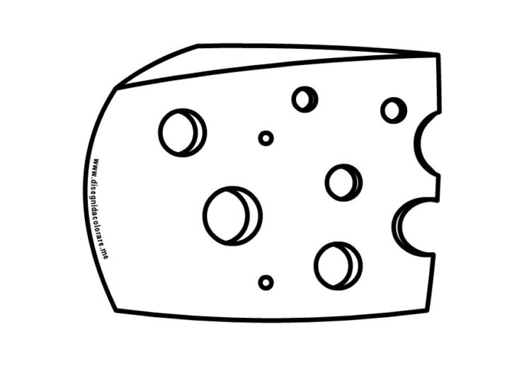 Fetta di formaggio - Disegni da colorare