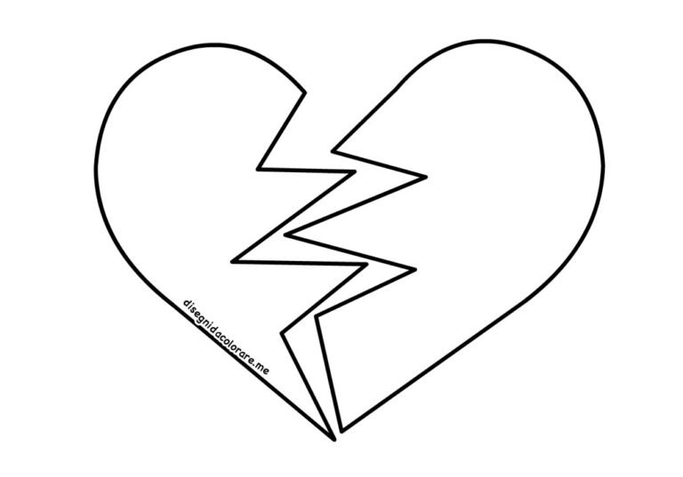 Cuore spezzato - Disegni da colorare