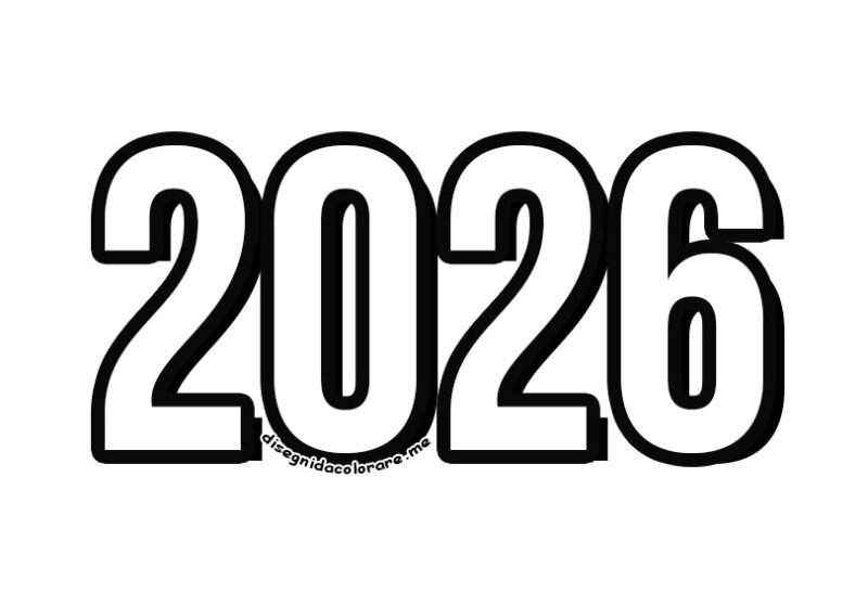 2026 numero - Disegni da colorare