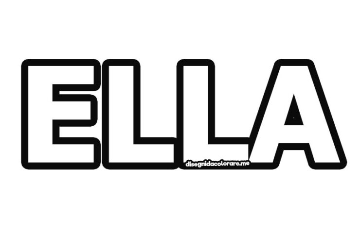 Nome Ella - Disegni da colorare