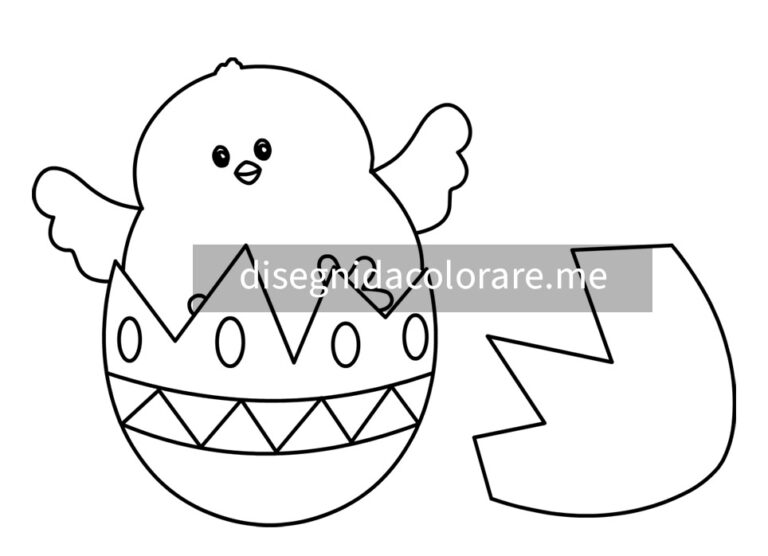 Pulcino che esce dall'uovo - Disegni da colorare