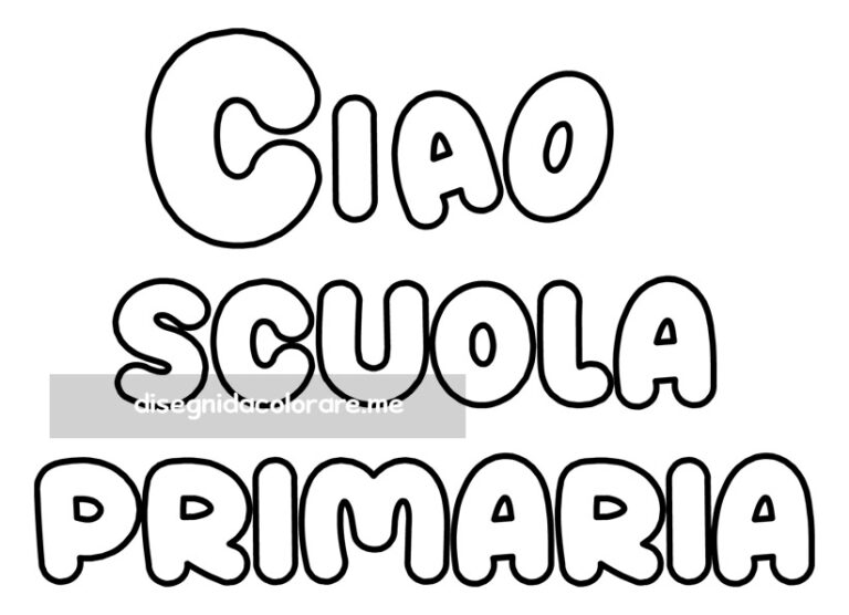 Ciao Scuola Primaria - Disegni da colorare