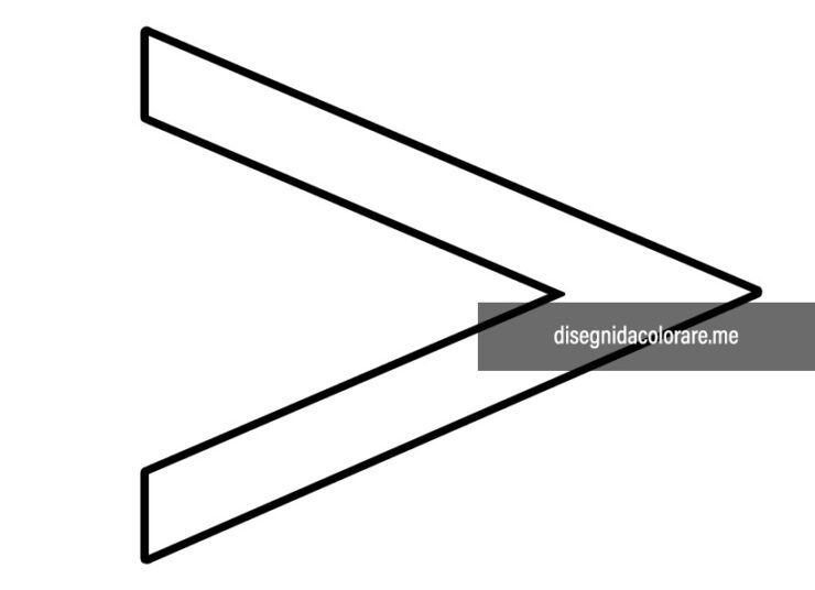 Maggiore simbolo matematico - Disegni da colorare