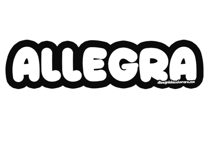 Allegra - Disegni da colorare