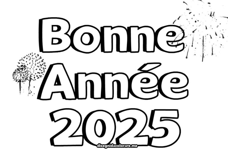 Bonne Année 2025 - Disegni da colorare