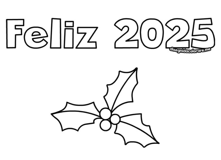 Feliz 2025 - Disegni da colorare