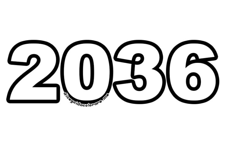 2036 numero - Disegni da colorare