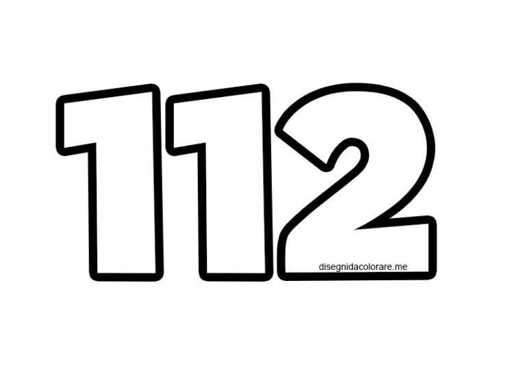112 numero - Disegni da colorare