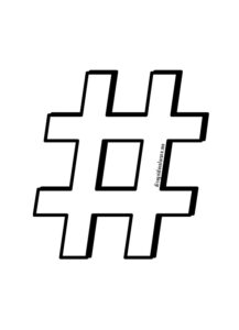 Hashtag - Disegni da colorare