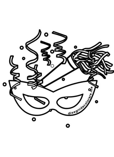 Maschera con trombetta - Disegni da colorare